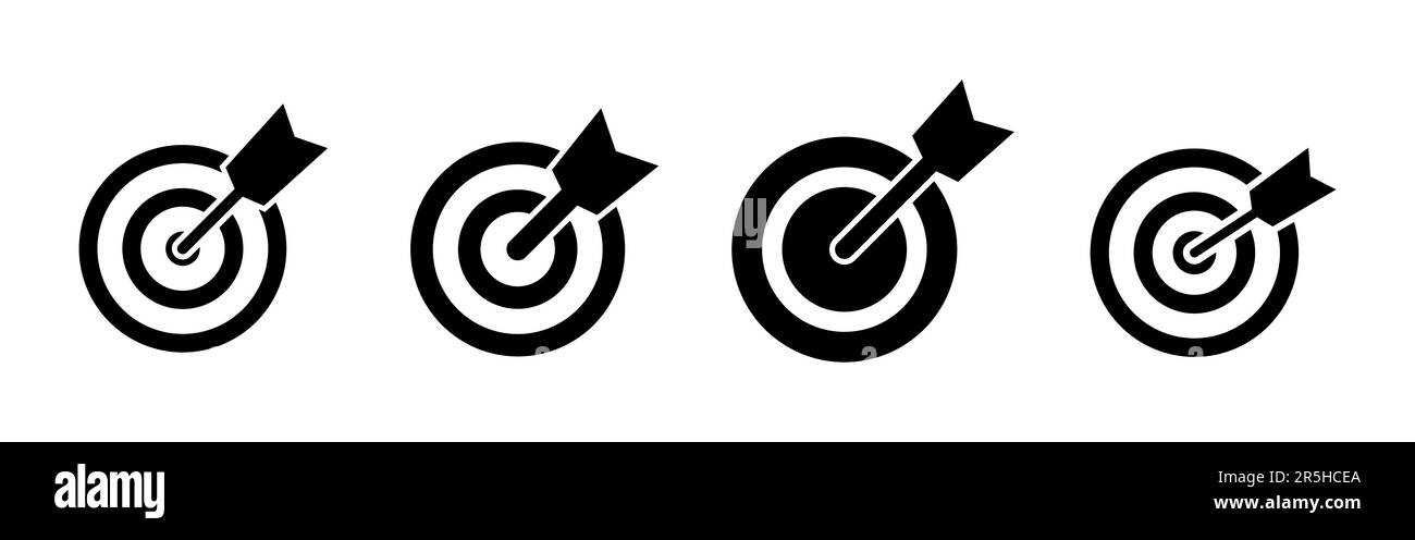 Target icon set. goal icon vector. target marketing icon vector Stock ...