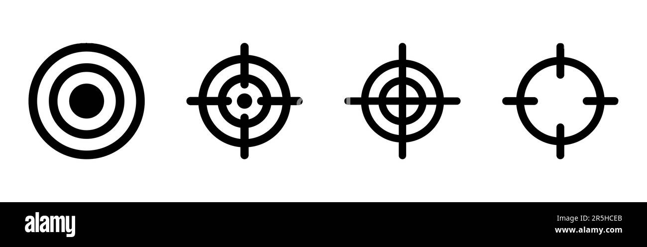 Target icon set. goal icon vector. target marketing icon vector Stock ...