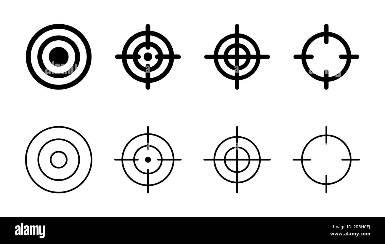 Target icon set. goal icon vector. target marketing icon vector Stock ...