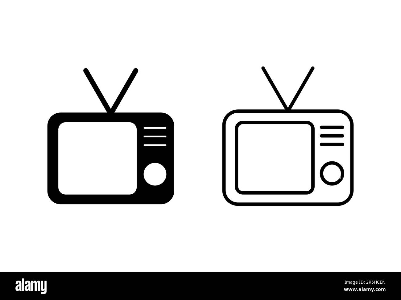 Tv icon set. television icon vector Stock Vector Image & Art - Alamy