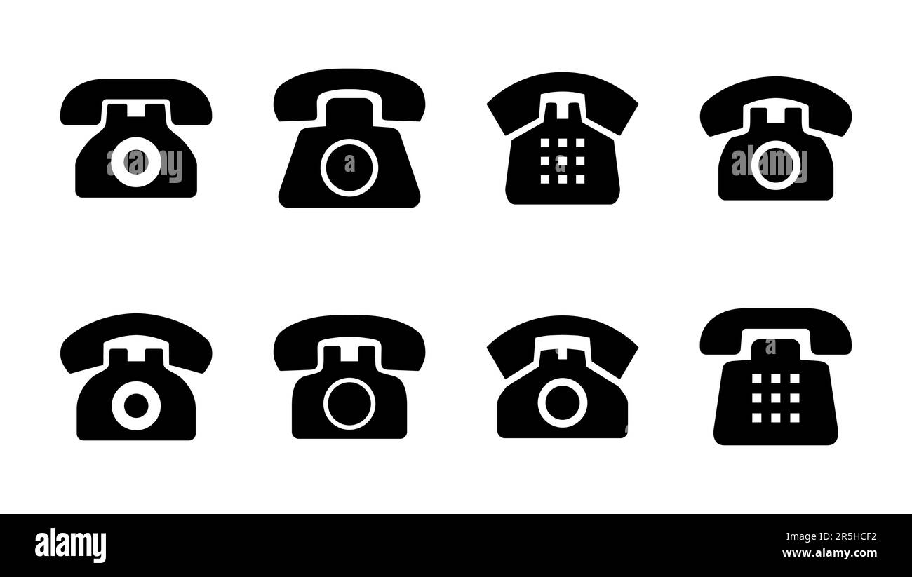 Telephone icon set. phone icon vector Stock Vector Image & Art - Alamy