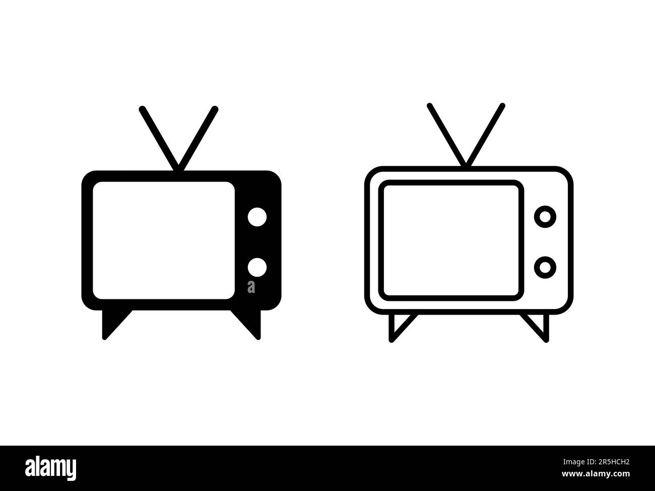 Tv icon set. television icon vector Stock Vector Image & Art - Alamy