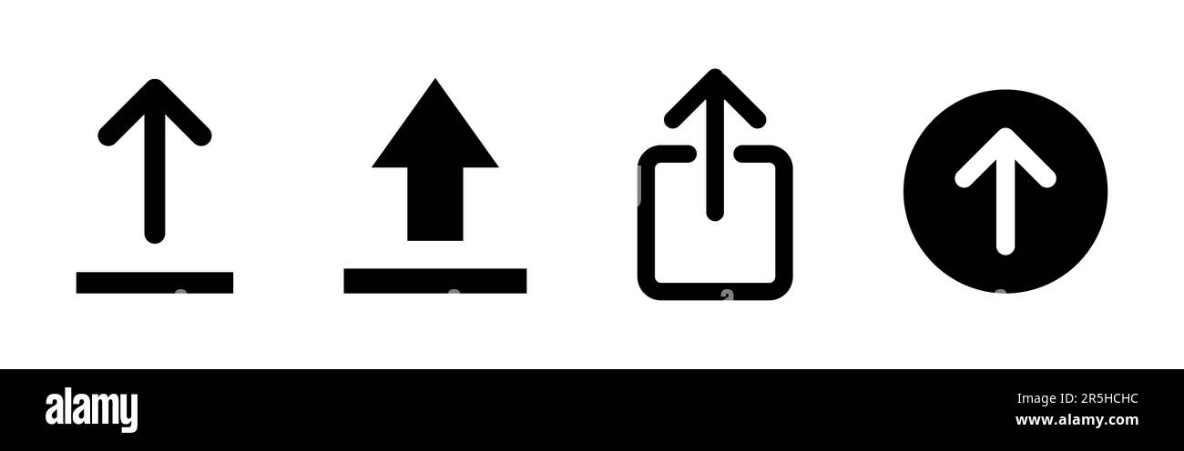 Upload icon set. load data symbol Stock Vector Image & Art - Alamy