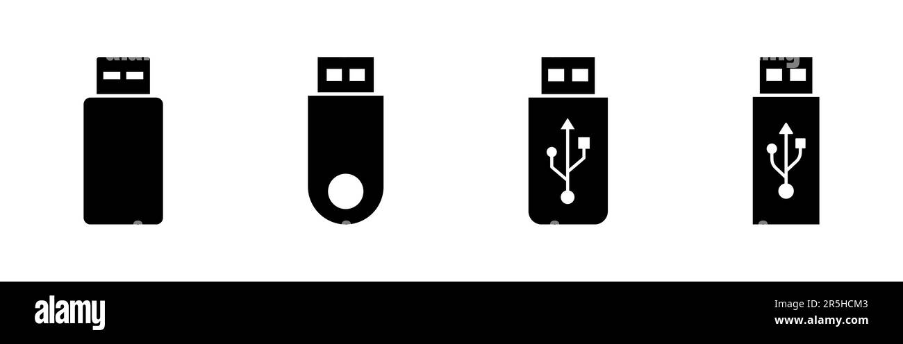 Usb icon set. Flash disk icon vector Stock Vector Image & Art - Alamy