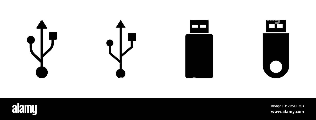 Usb icon set. Flash disk icon vector Stock Vector Image & Art - Alamy