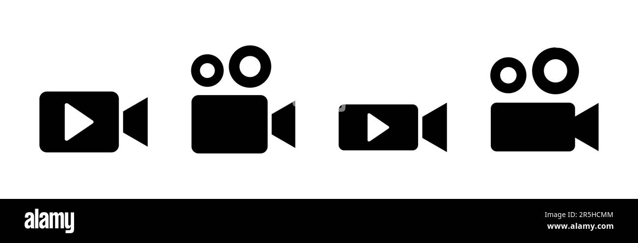 Video icon set. video camera icon vector. movie sign. cinema Stock Vector Image & Art - Alamy