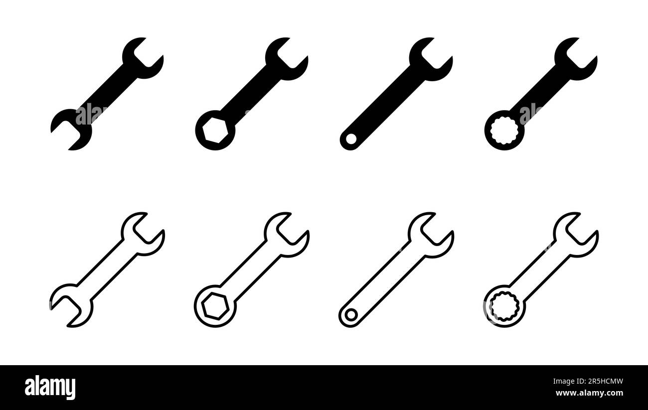 Wrench icon set. repair icon vector. tools icon vector Stock Vector ...