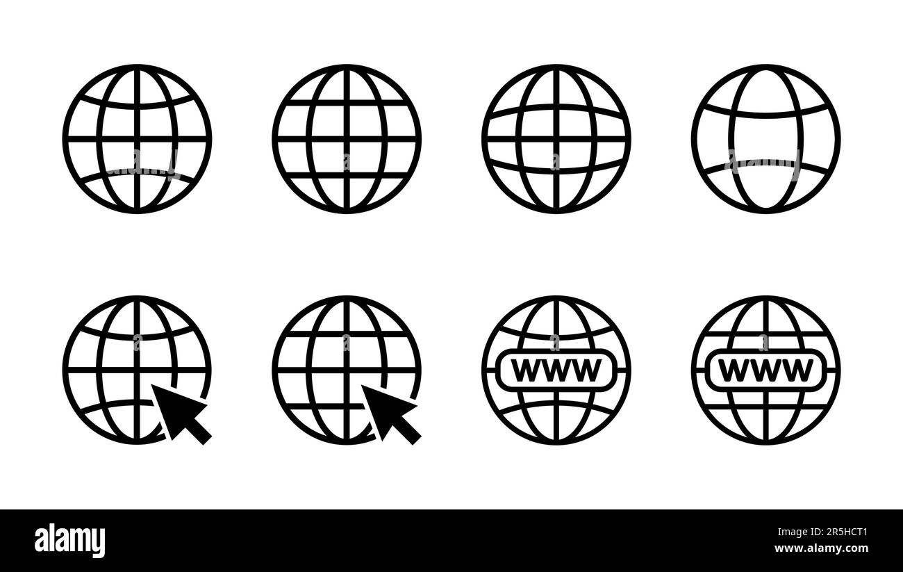 Web icon set. go to web icon. web click icon Stock Vector Image & Art ...