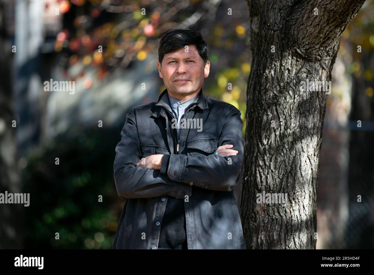 Sydney, Australia. 14th Oct, 2023. Afghan author Ali Amiri poses for a ...