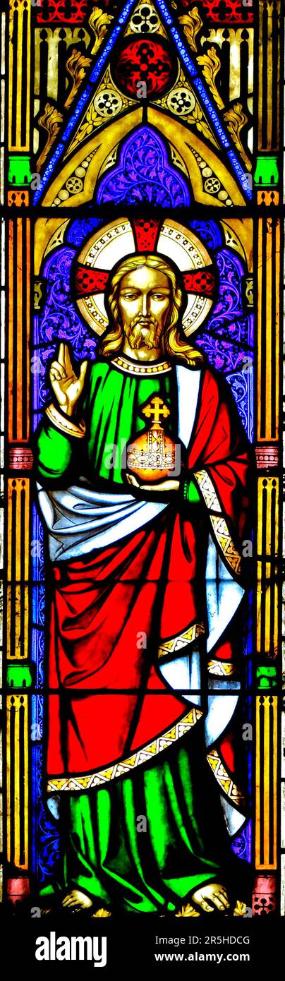 Jesus Christ, stained glass window, by Wilmshurst & Oliphant, 1840 ...