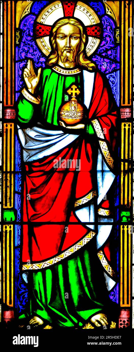 Jesus Christ, stained glass window, by Wilmshurst & Oliphant, 1840 ...
