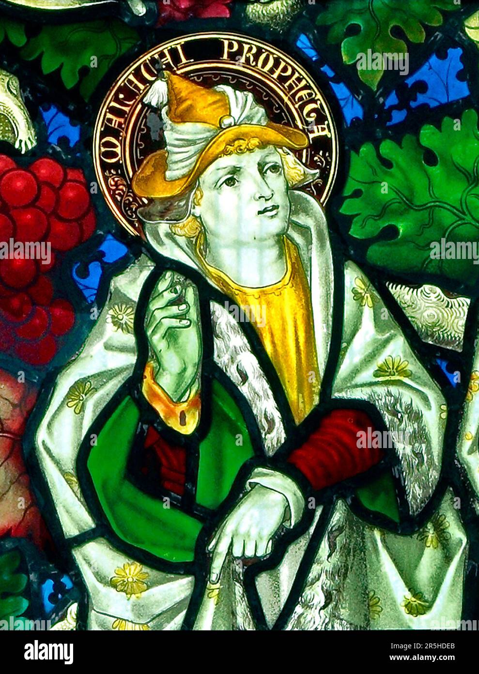 Prophet Micah, stained glass window, by Charles Kempe, 1879, Stanhoe ...
