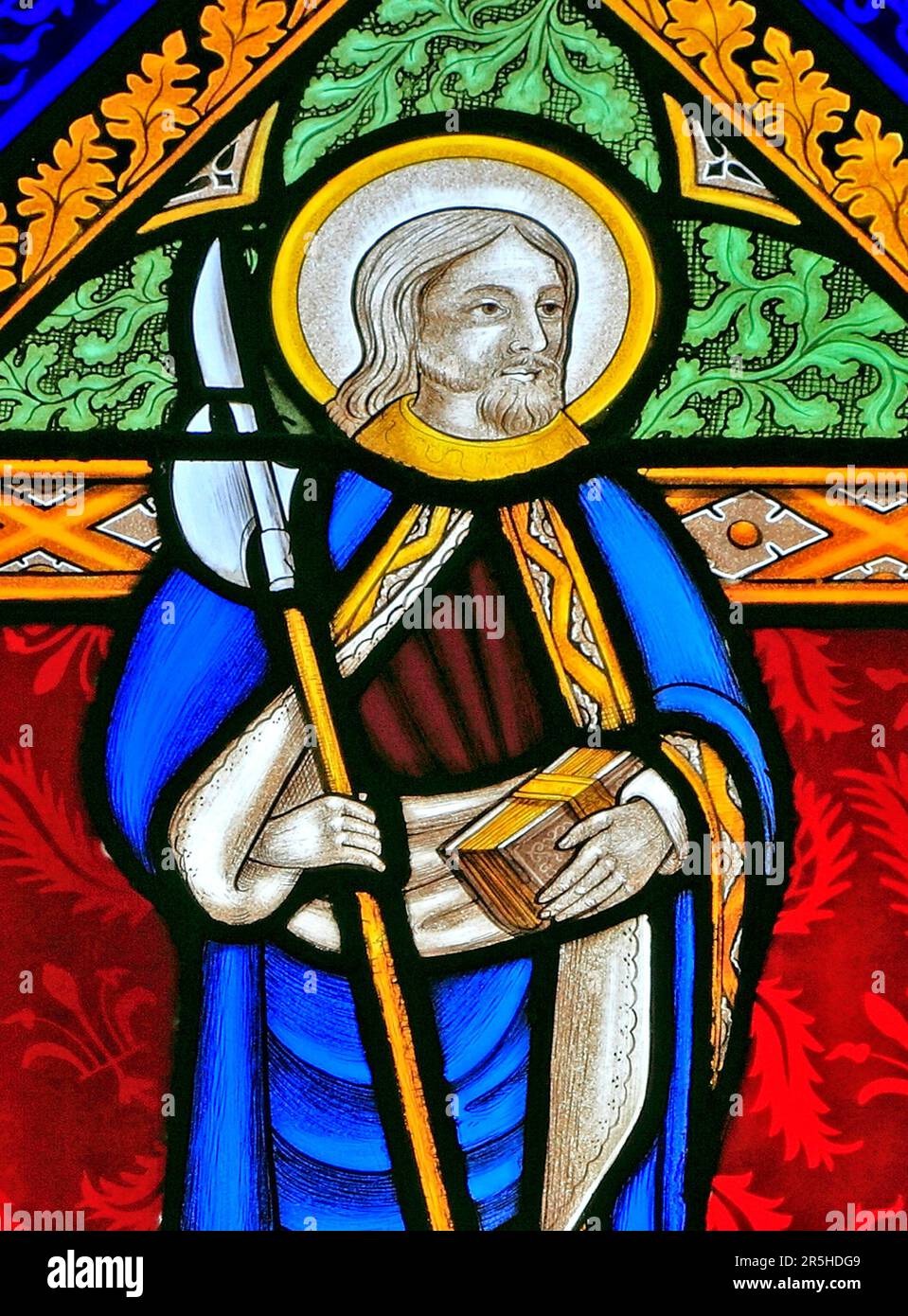 St. Matthew, stained glass window, by Joseph Grant of Costessey c. 1856 ...