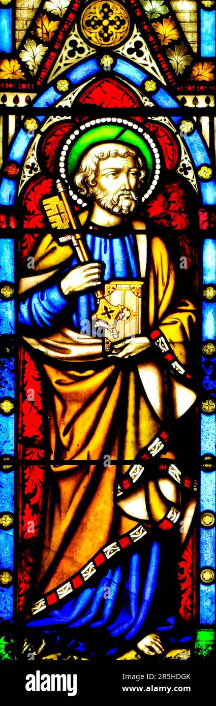 St. Peter, stained glass window, by Wilmshurst & Oliphant, 1840 ...