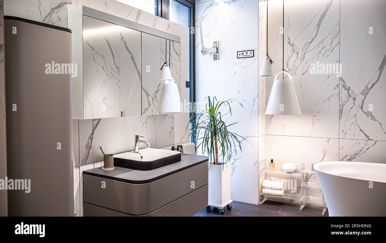 Stylish bathroom ideas hi-res stock photography and images - Alamy