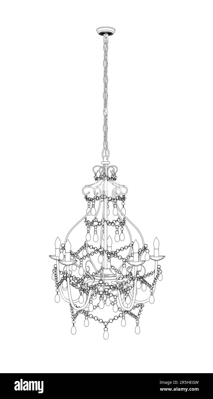 Crystal Chandelier Drawing