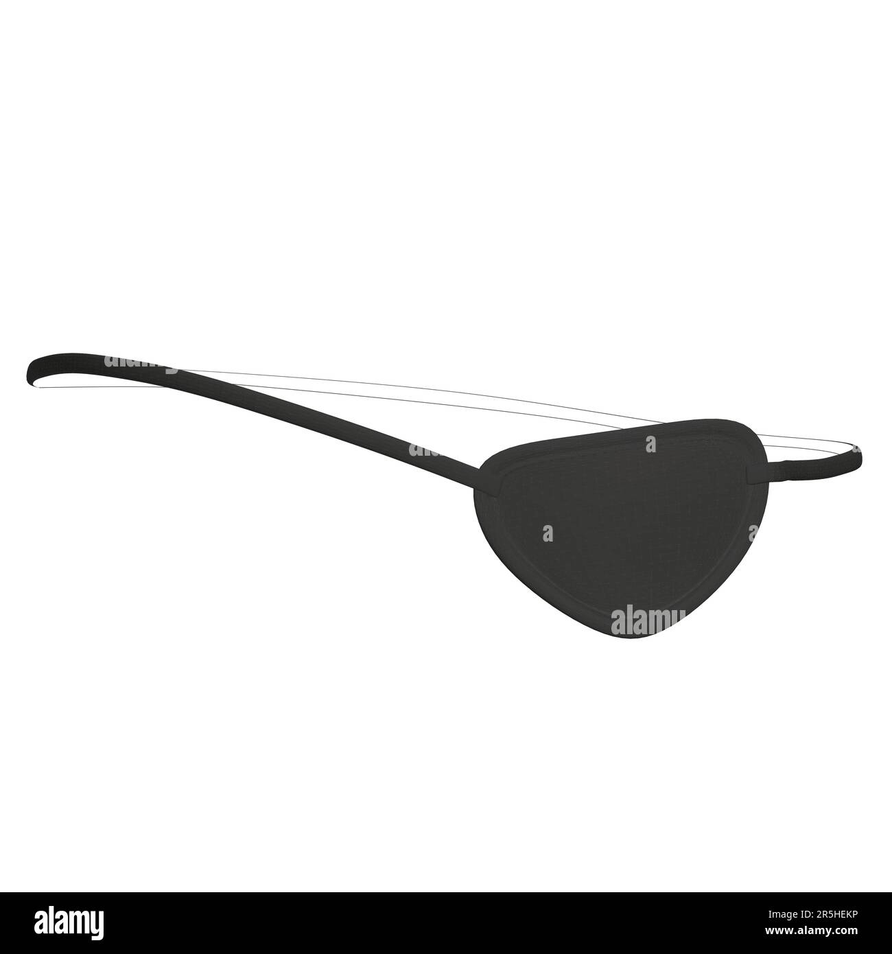 Polygonal model of black human eye patch isolated on white background ...