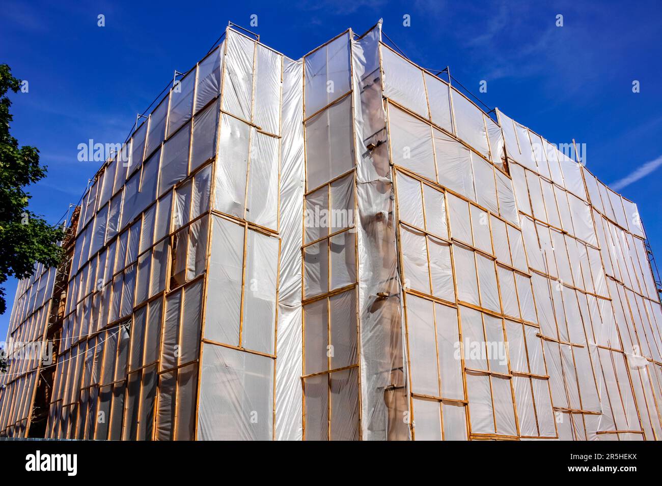 The building is closed at the time of repair Stock Photo - Alamy