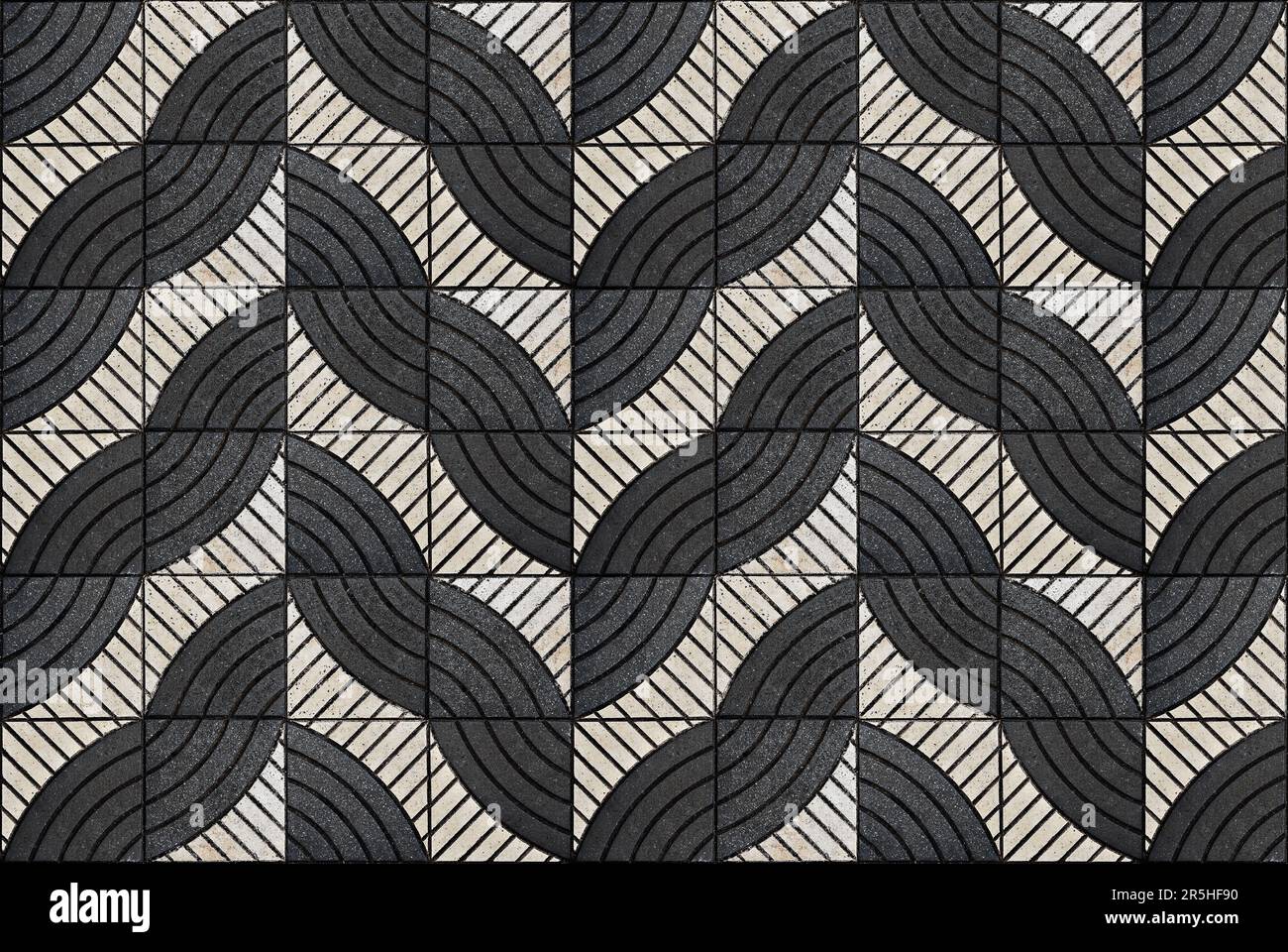 Black and white textured concrete blocks on floor Stock Photo - Alamy