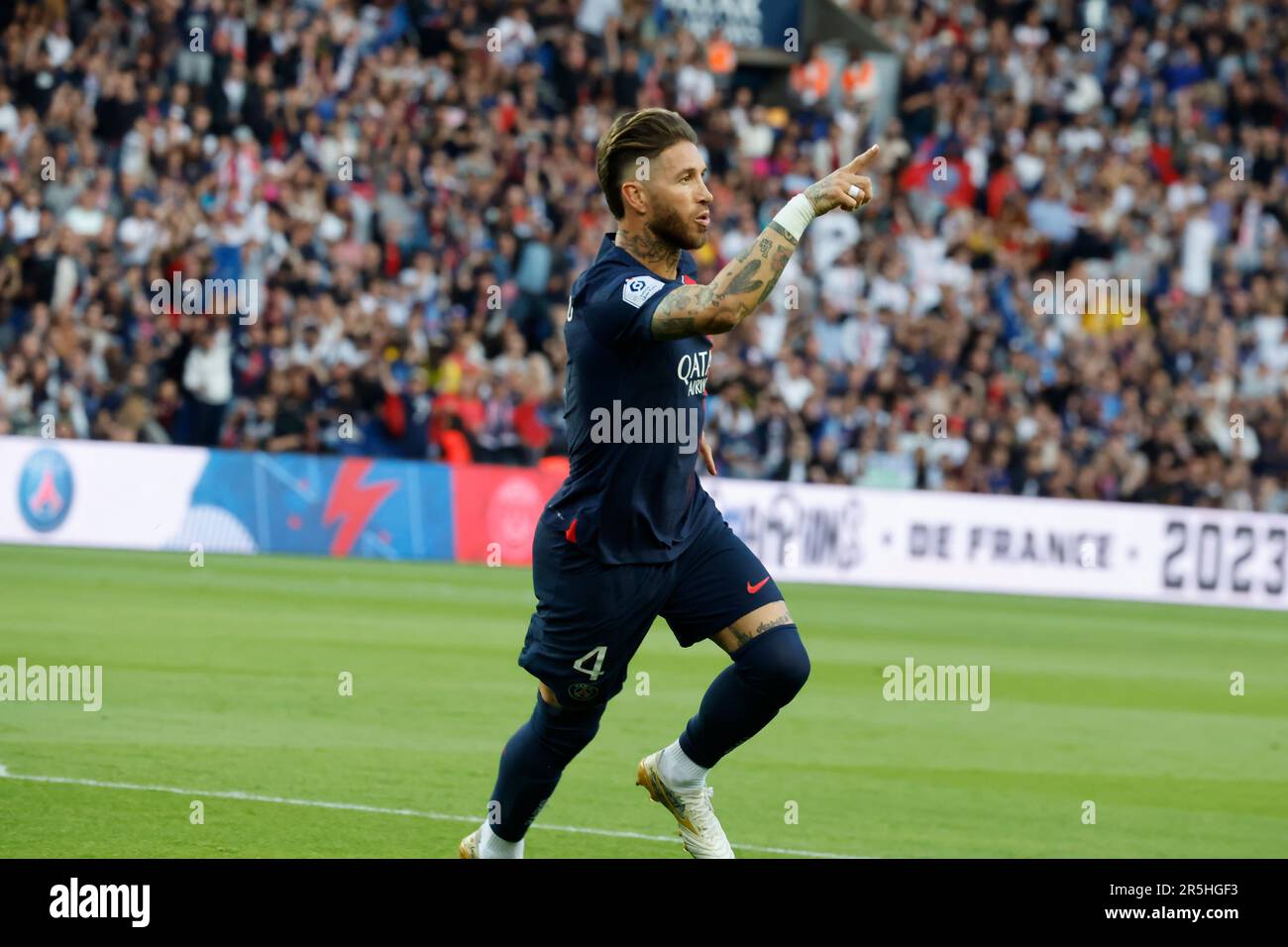 Paris, France. 3rd June, 2023. Paris-Saint Germain's Sergio Ramos ...