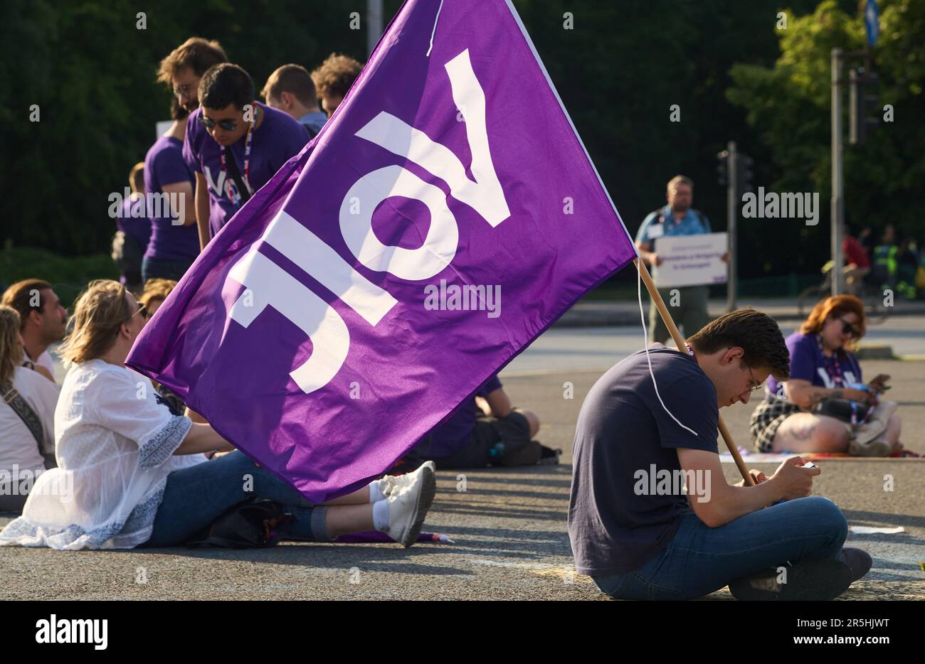 Headquarters flag half hi-res stock photography and images - Alamy