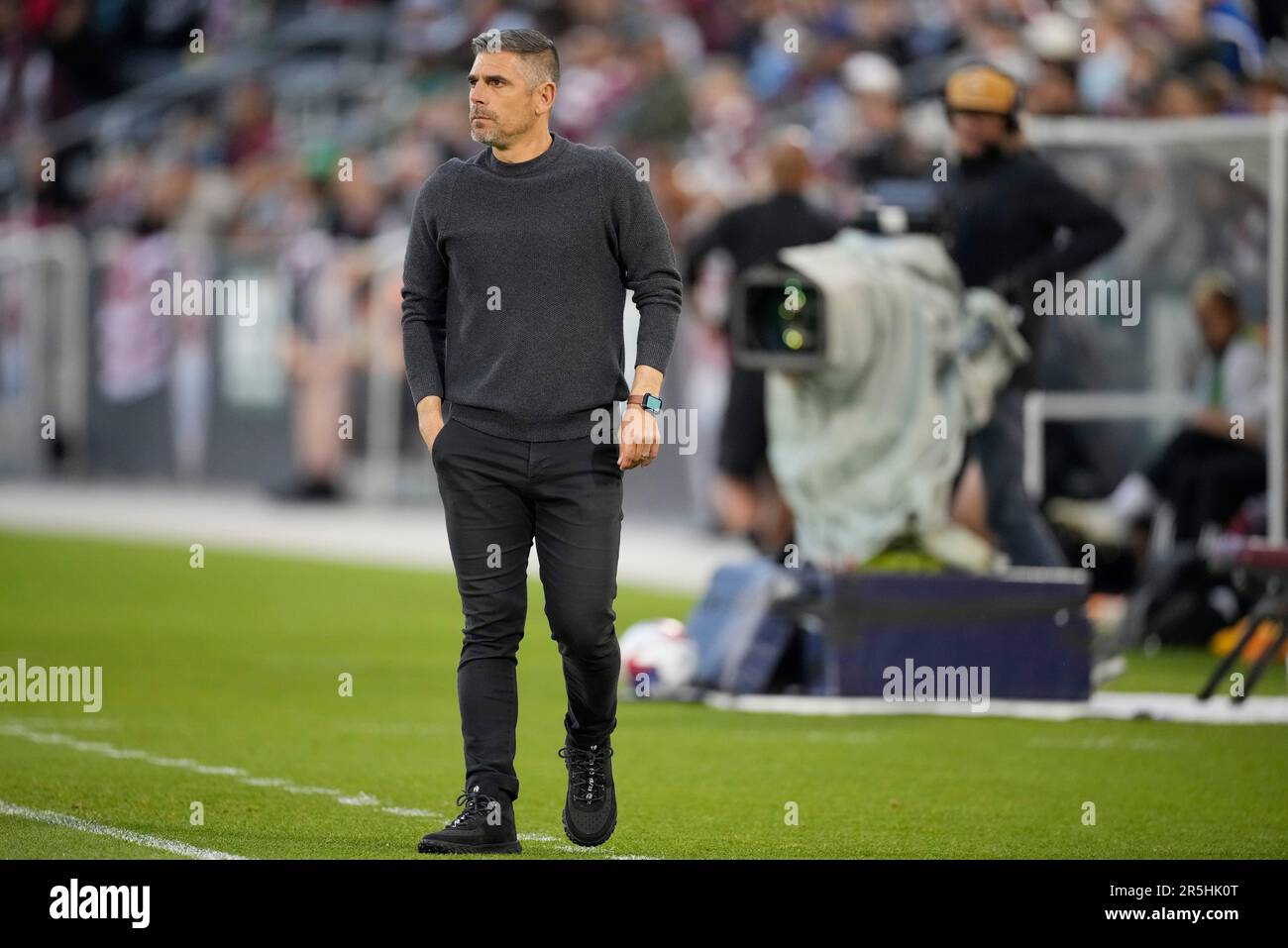 San Jose Earthquakes coach Luchi Gonzalez watches during the first half ...
