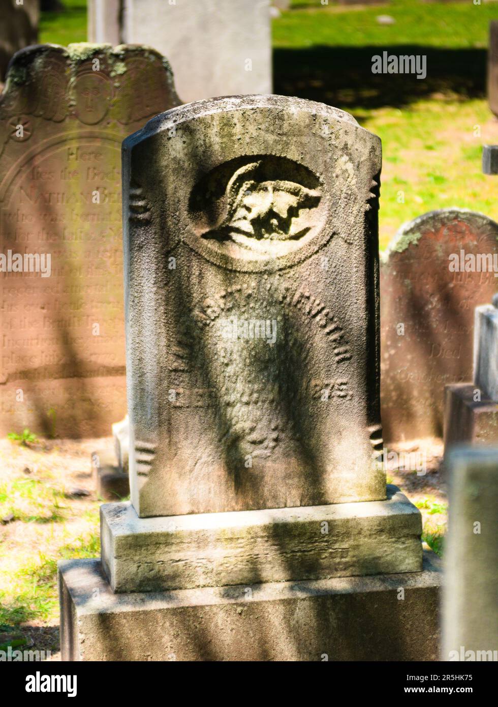 Photo of a very old, vintage, antique tombstone (headstone) at the ...