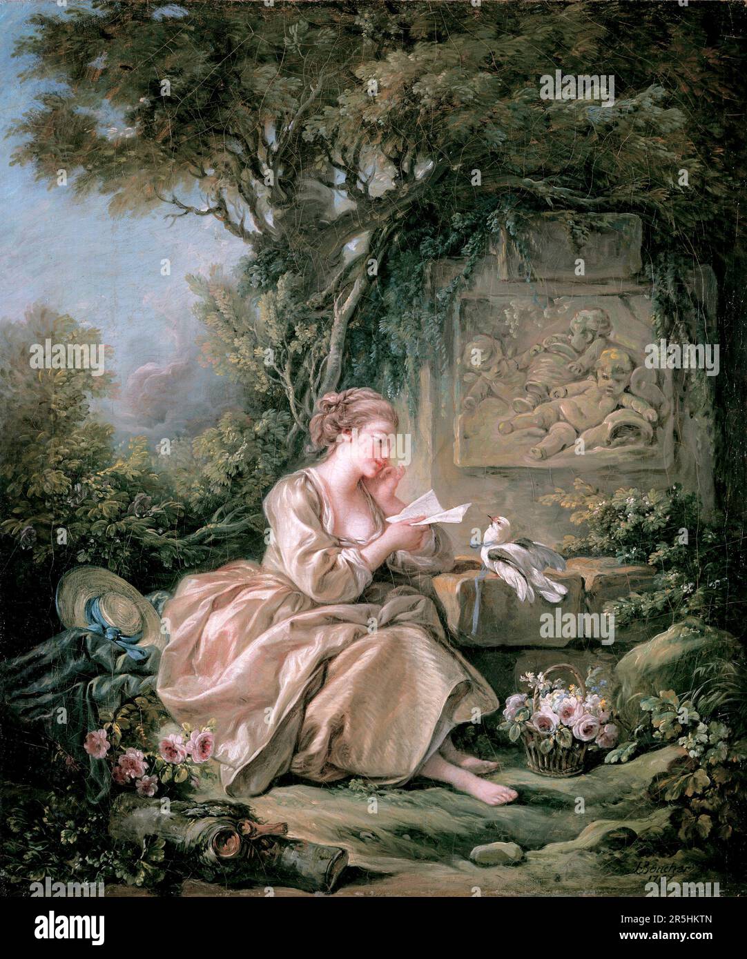 The Secret Message painted by Francois Bouchard in 1767. Though little ...