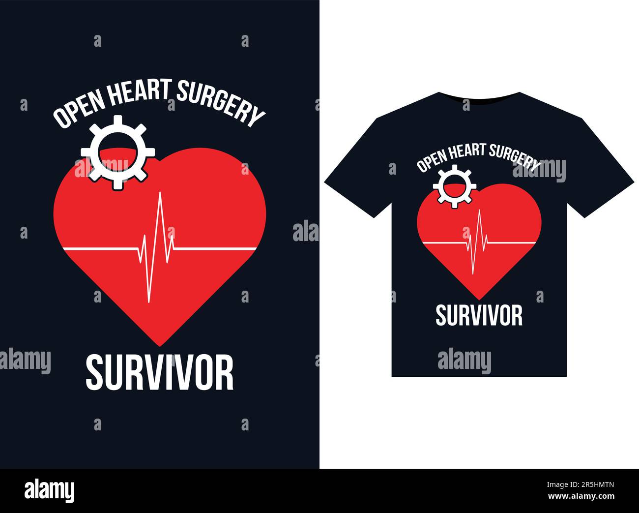 Open heart surgery illustrations for print-ready T-Shirts design Stock ...