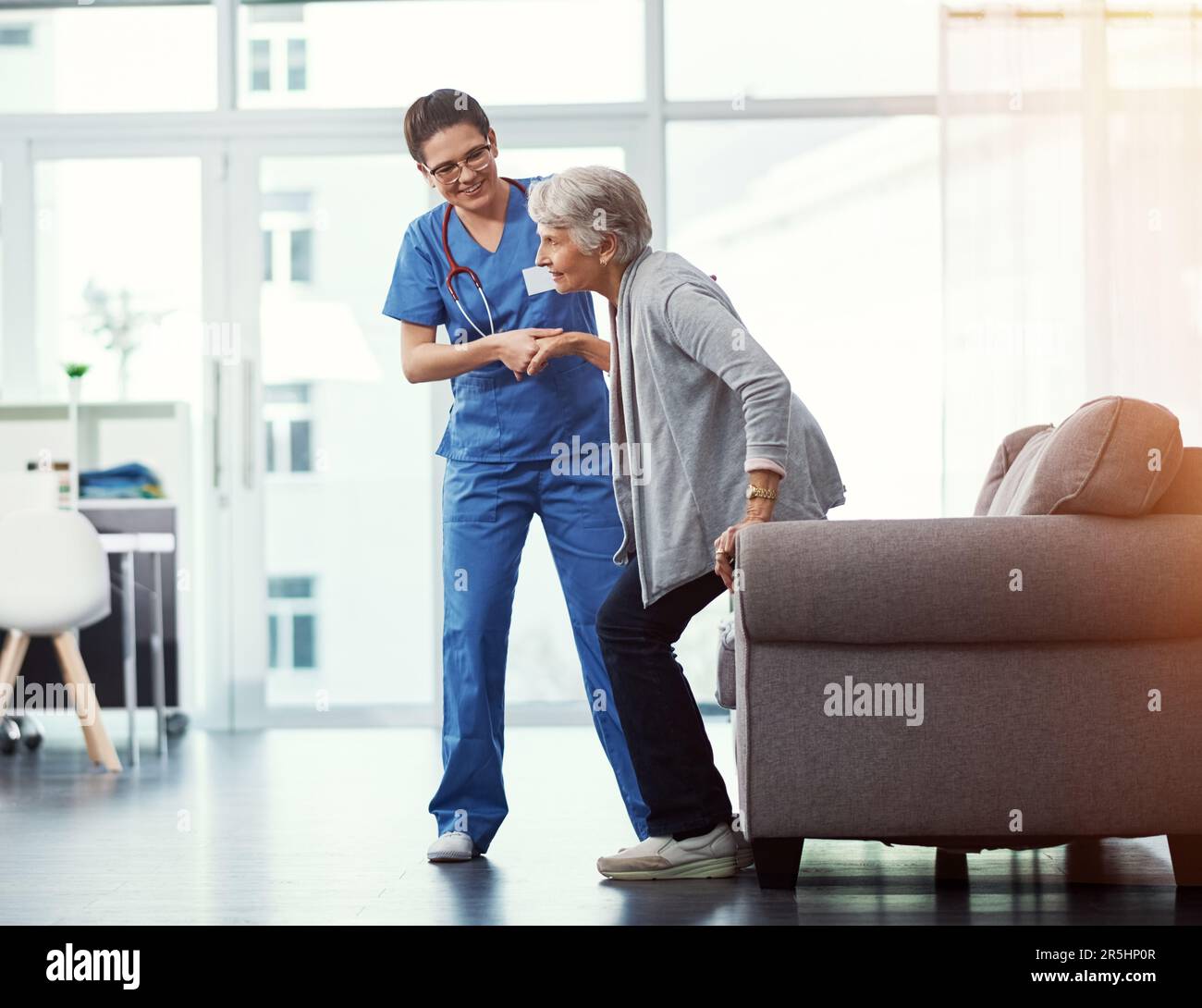 Helping from a chair old person hi-res stock photography and images - Alamy