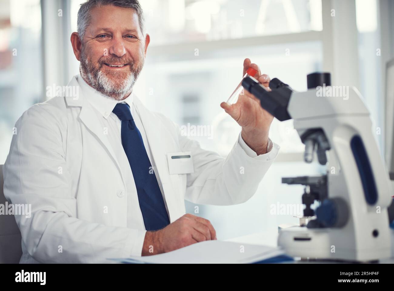 Making brand new medical discoveries everyday. Portrait of a mature man ...