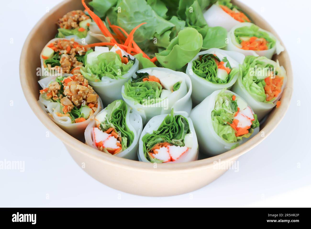 vegetable rolls or noodle rolls or rice noodle rolls or Vietnamese ...