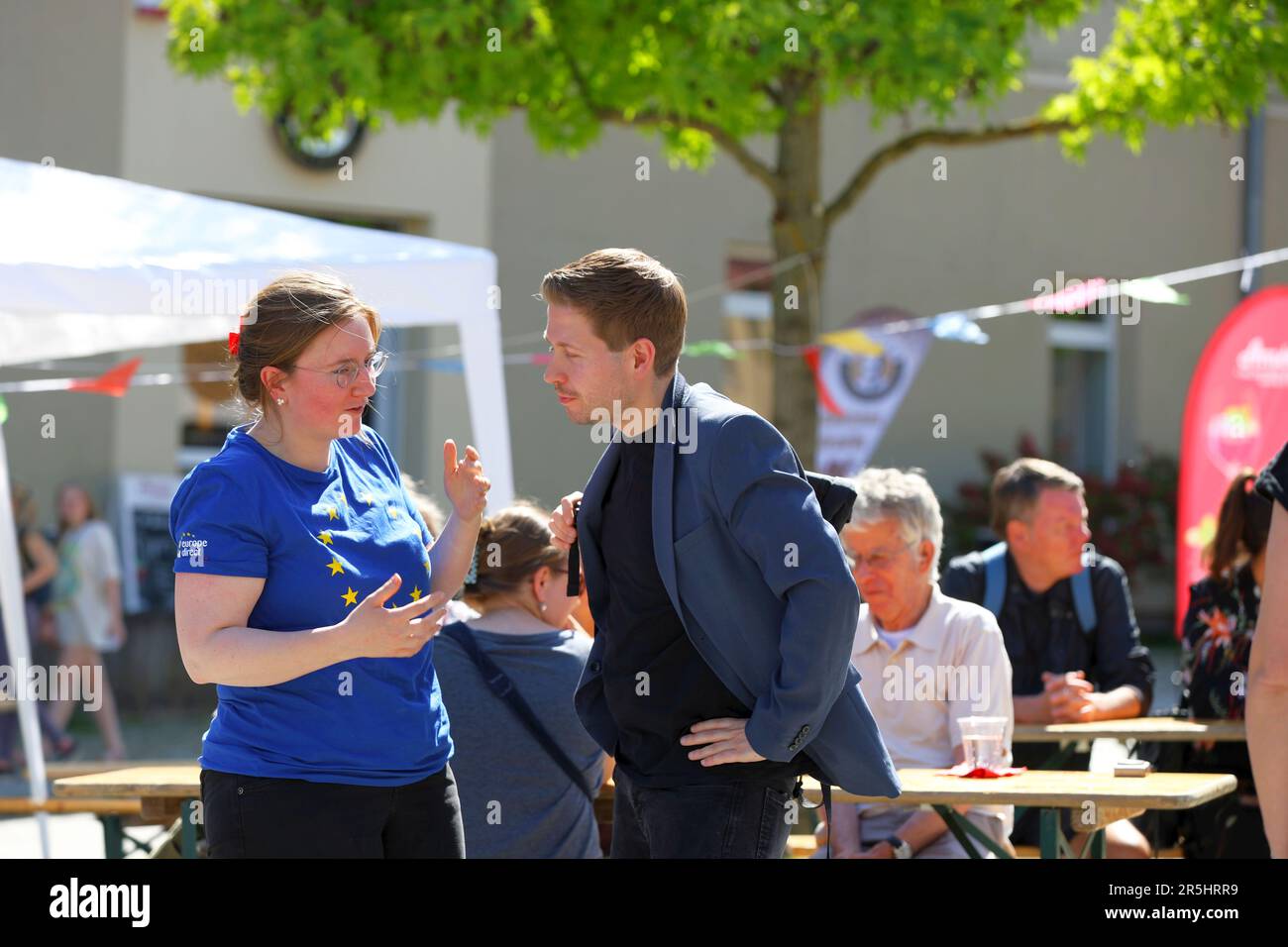 Strausberg, Germany. 03rd June, 2023. Strausberg: The photo shows SPD ...