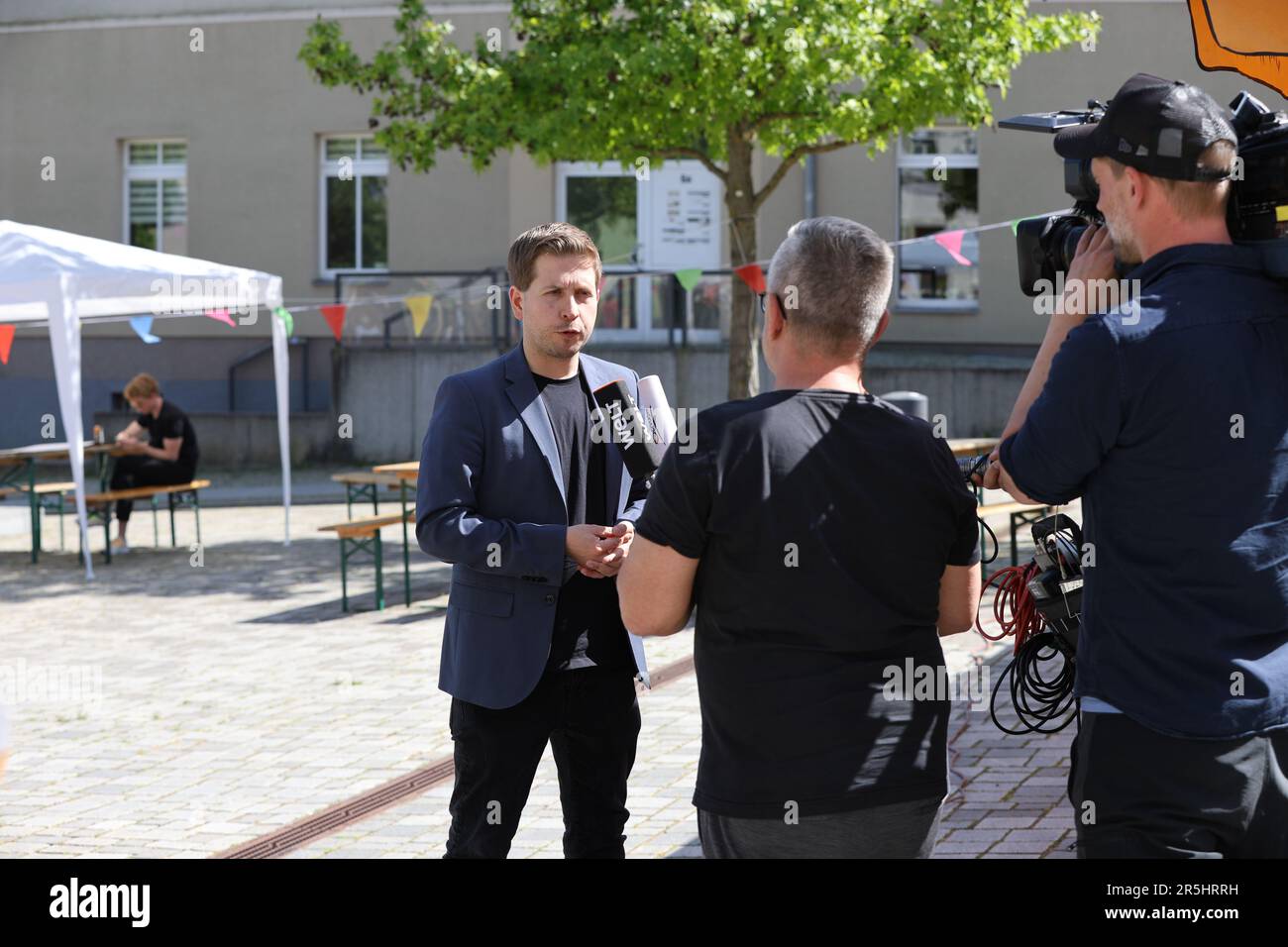 Strausberg, Germany. 03rd June, 2023. Strausberg: The photo shows SPD ...