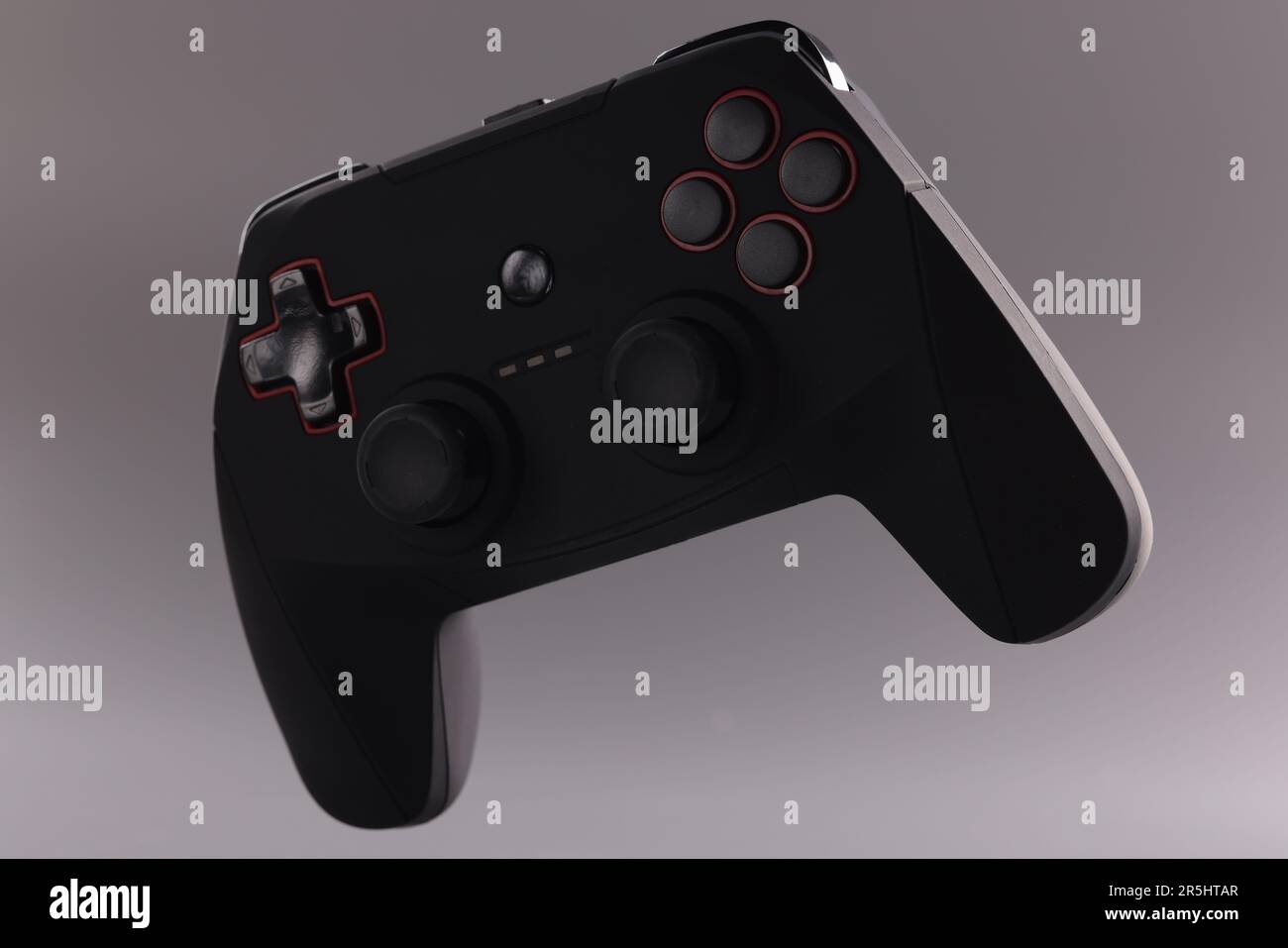 Black modern gaming joystick for video games Stock Photo - Alamy