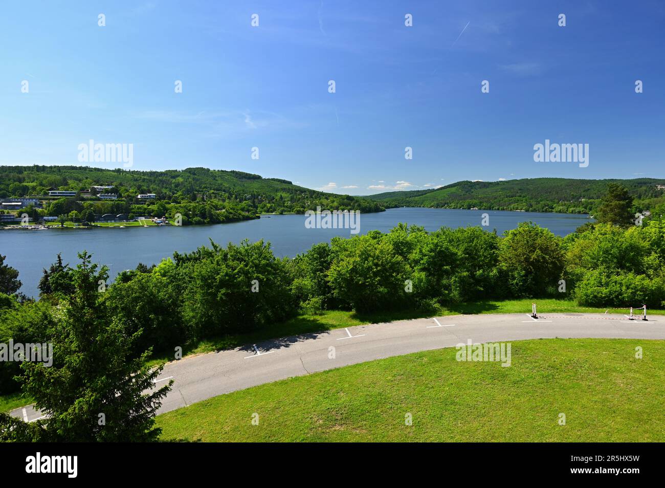 Brno Dam - Czech Republic. Beautiful Czech landscape with forests, lake ...