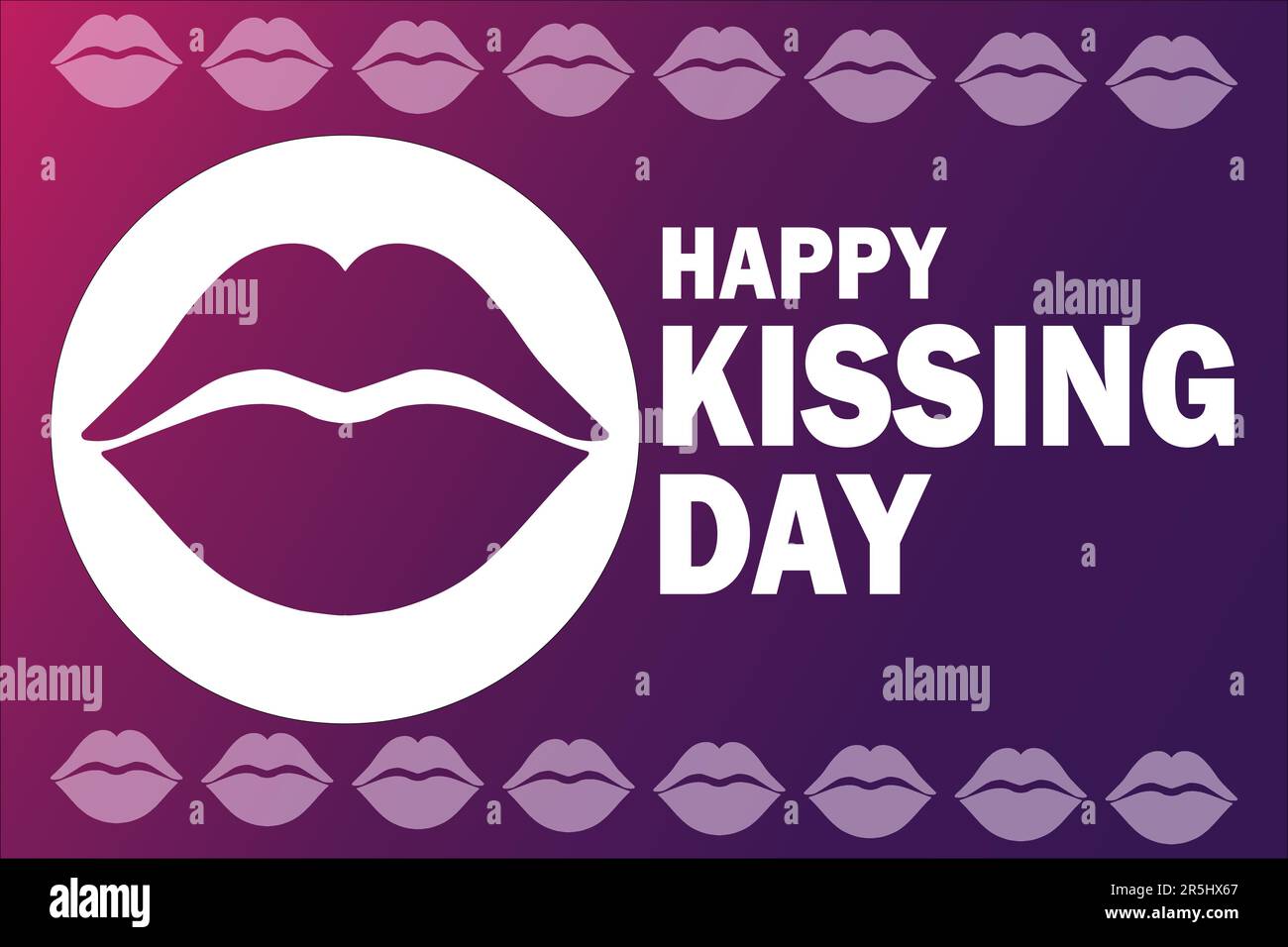 Happy Kissing Day Vector illustration. Holiday concept. Template for ...
