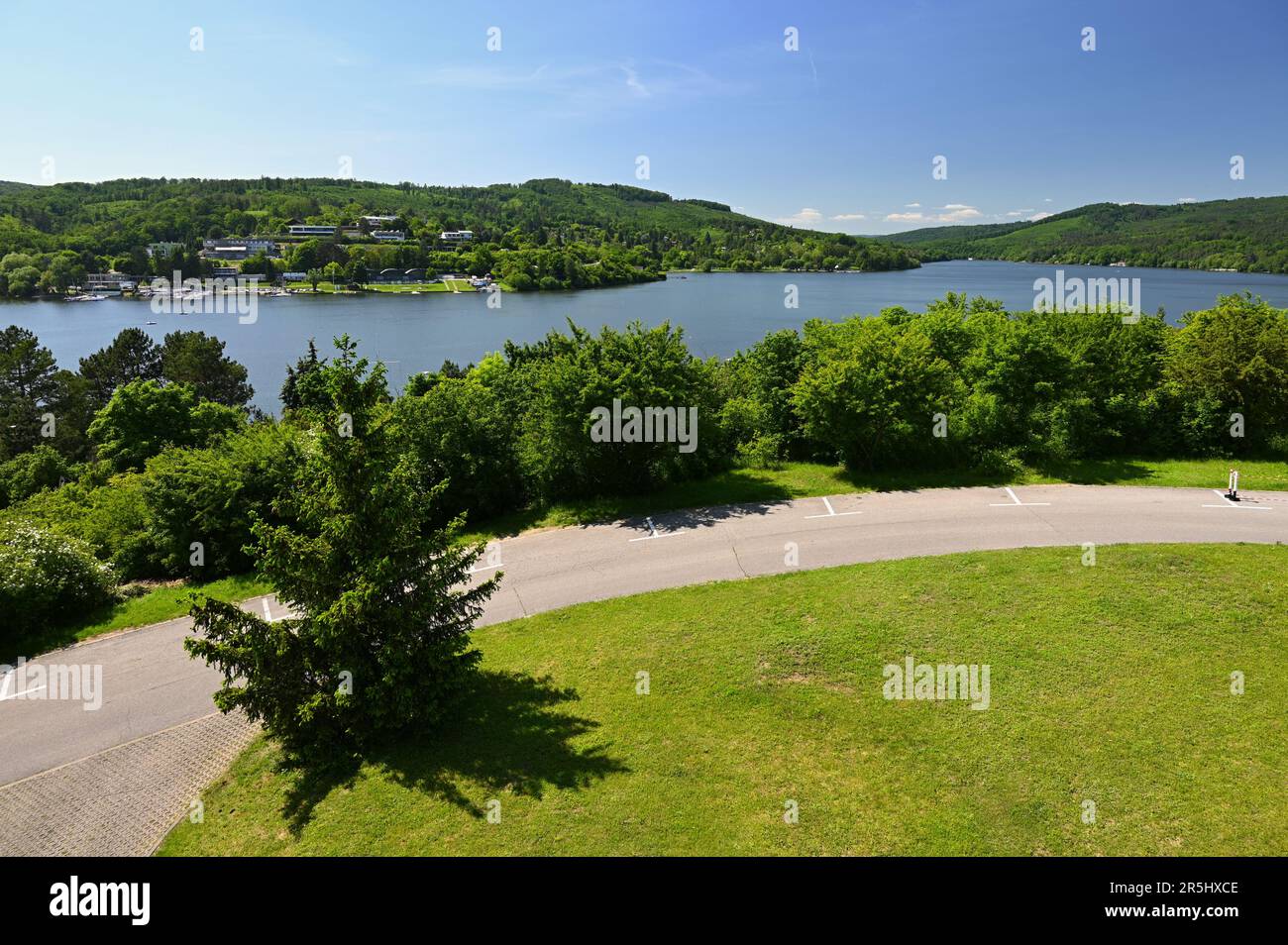 Brno Dam - Czech Republic. Beautiful Czech landscape with forests, lake ...