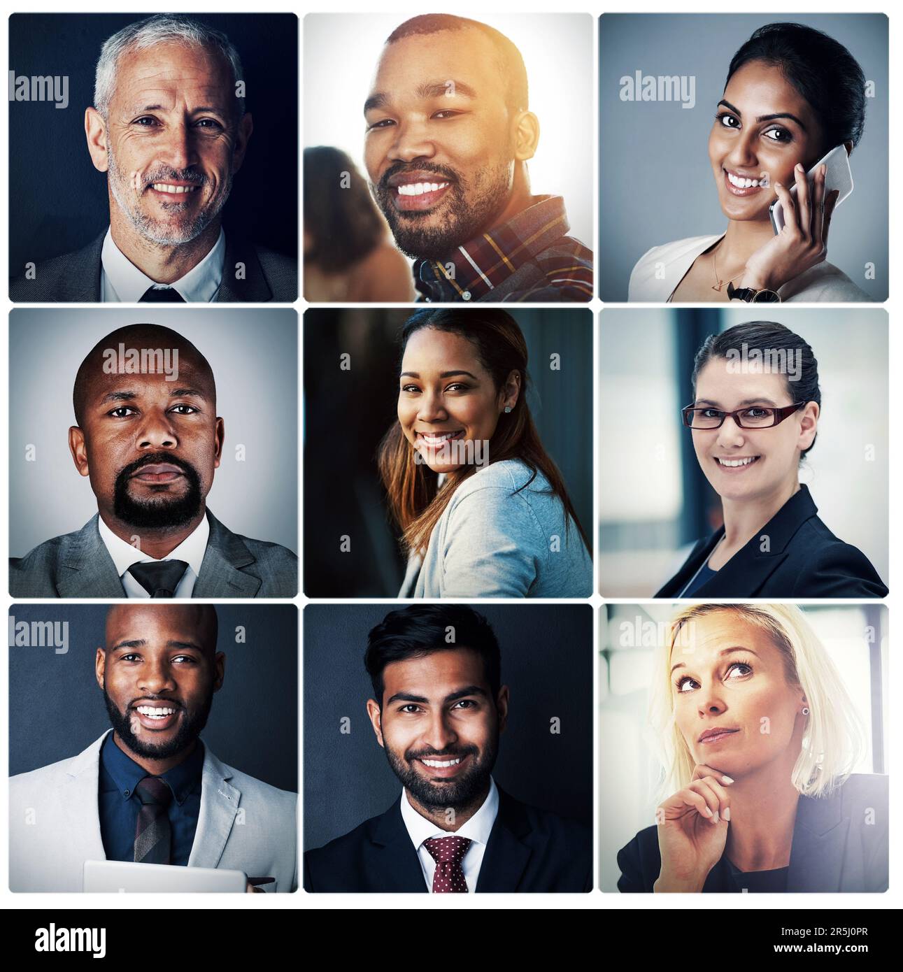 The ever-changing face of business. Composite portrait of a group of ...