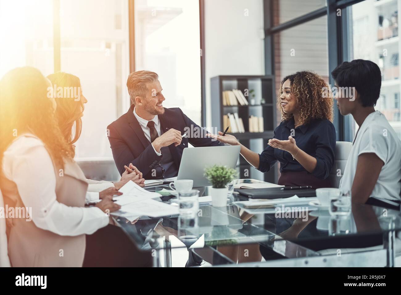 Different perspectives for one shared goal. a group of colleagues ...