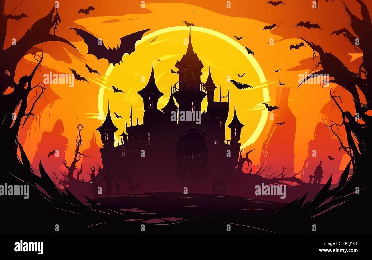 Dark old spooky tower Stock Vector Images - Alamy