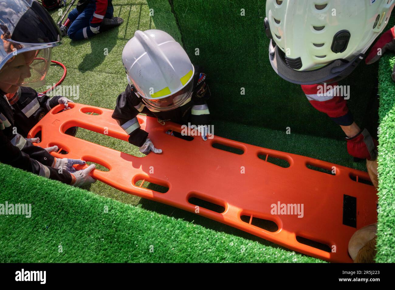 Moscow, Russia. 2nd of June, 2023. A volunteer of the All-Russian ...