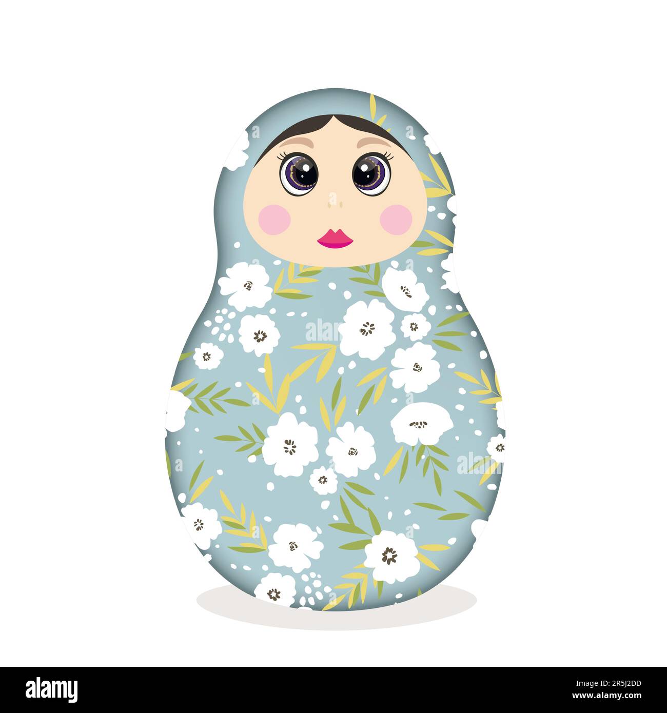 Russian Matryoshka. Traditional Russian folklore dolls with big eyes ...