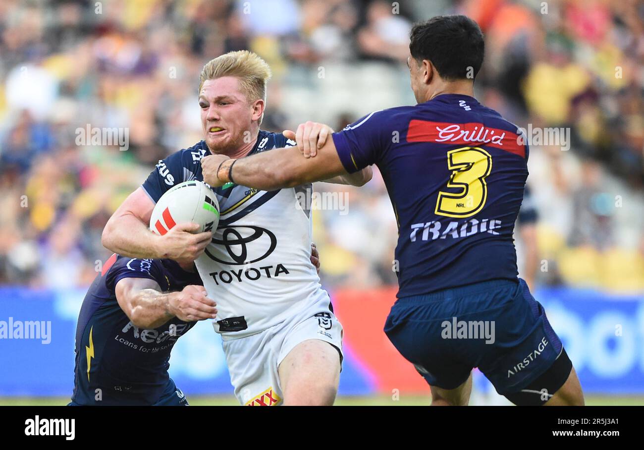 Townsville, Australia. 04th June, 2023. Tom Dearden of the Cowboys ...