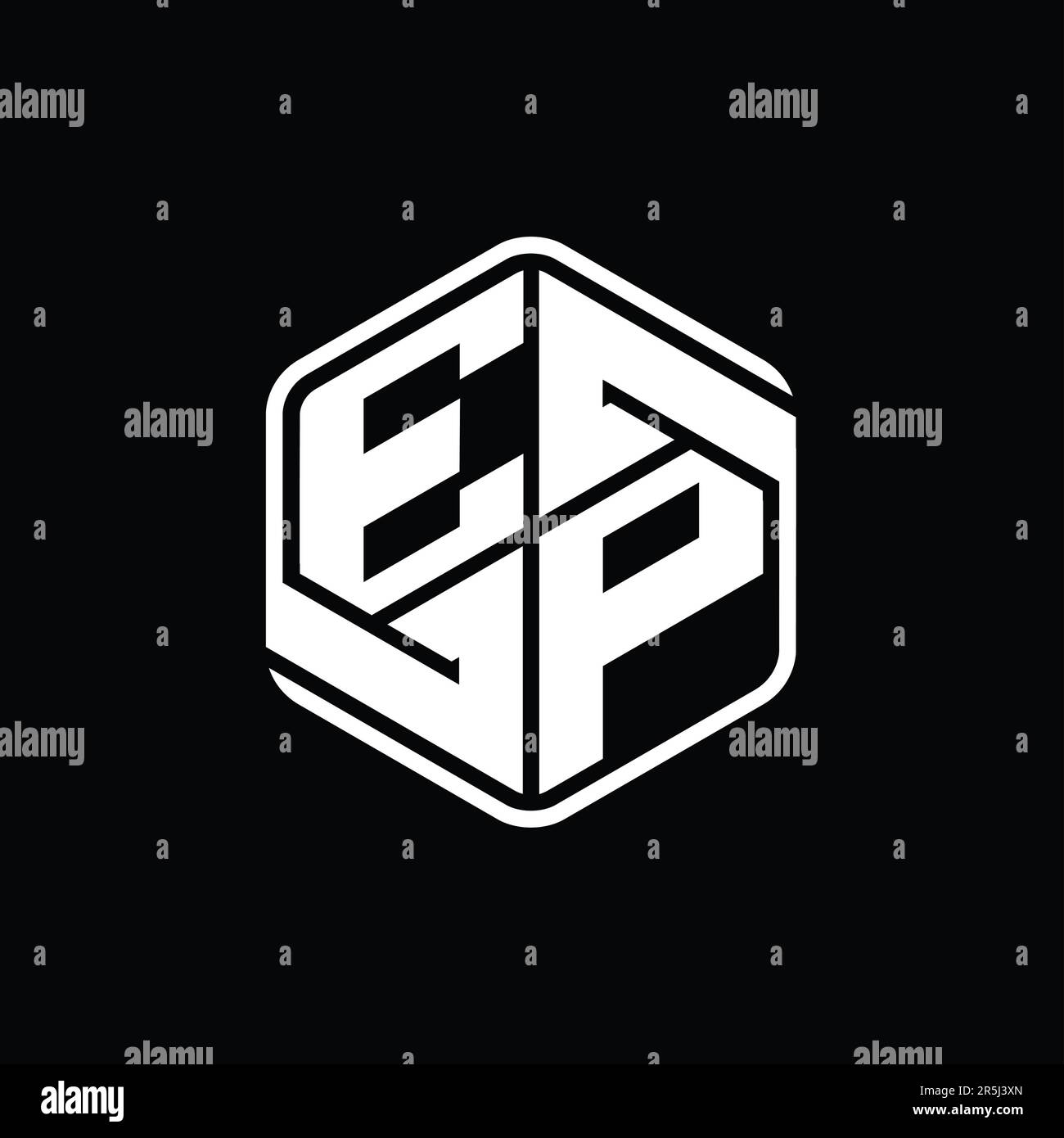 EP Letter Logo monogram hexagon shape with ornament abstract isolated ... EP Letter Logo monogram hexagon shape with ornament abstract isolated ...