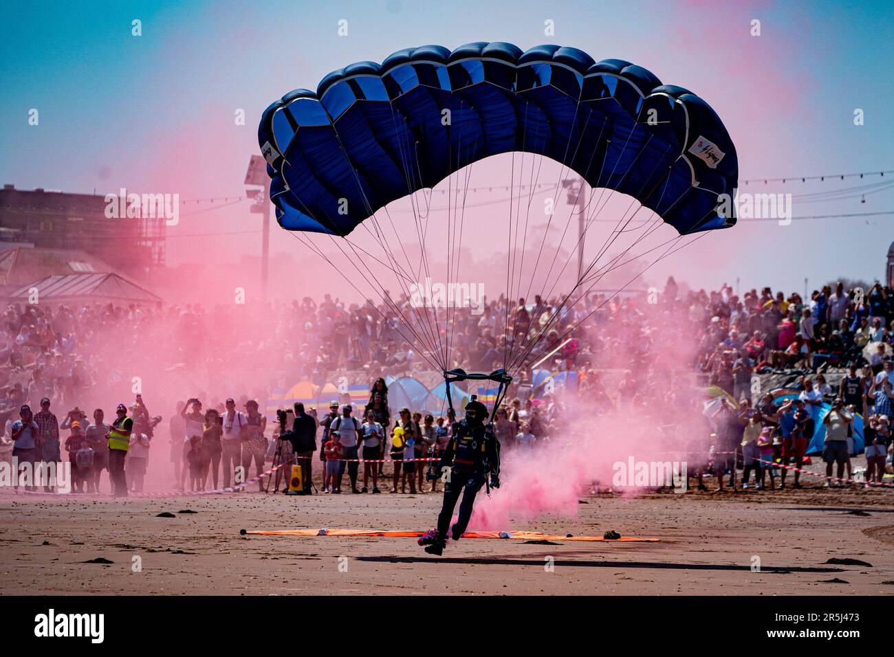 The Tigers Army Parachute Display Team come into land as they perform ...