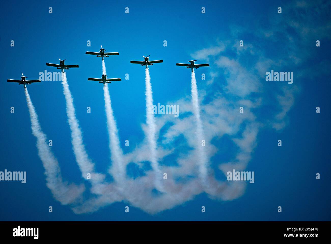 Team Raven aerobatic display team perform during the English Riviera ...