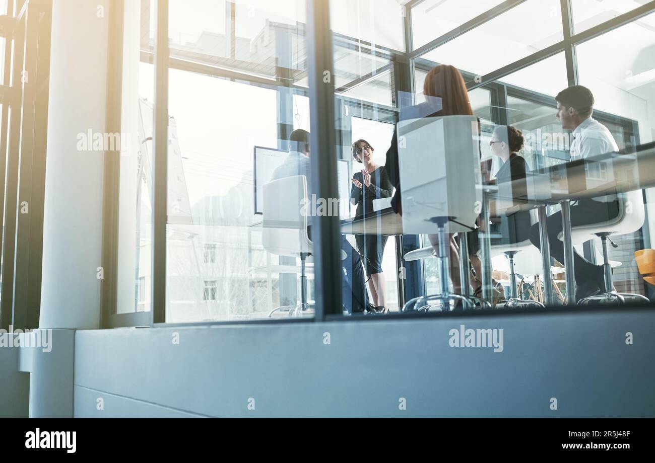 The make good numbers look great. an executive giving a presentation on ...