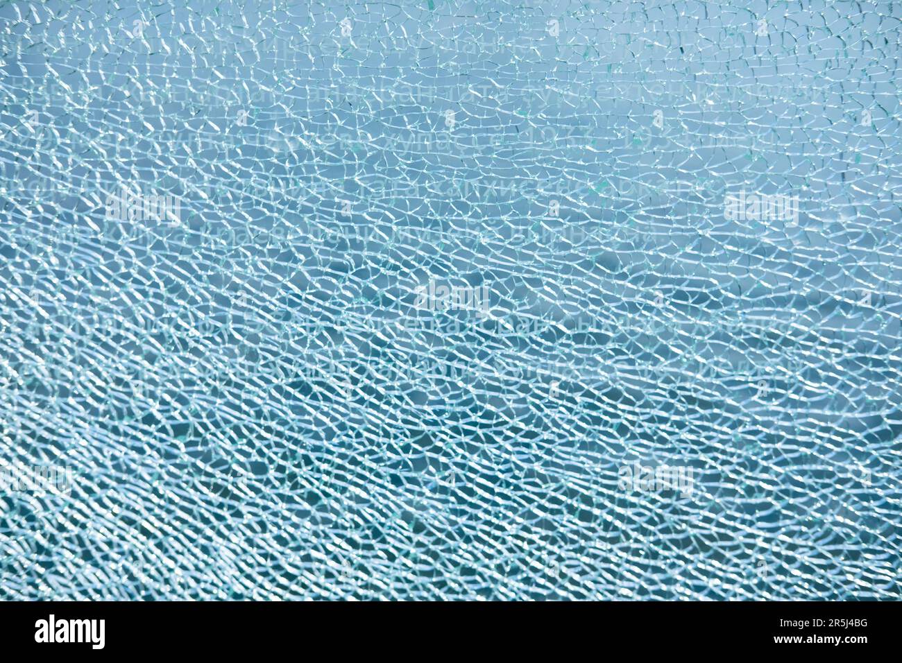 background and texture from fragments of broken glass, blue color Stock ...