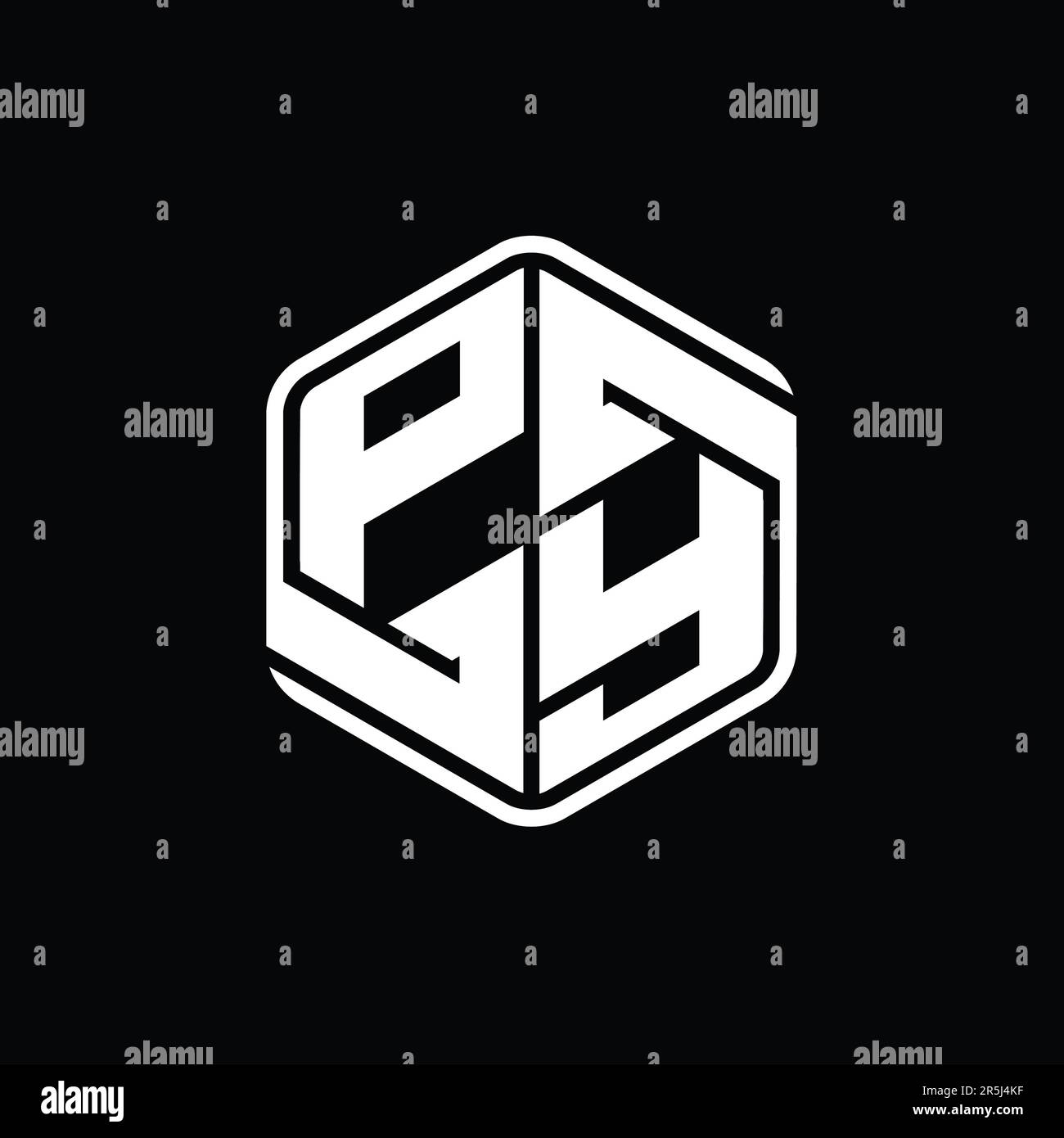 PY Letter Logo monogram hexagon shape with ornament abstract isolated ... PY Letter Logo monogram hexagon shape with ornament abstract isolated ...